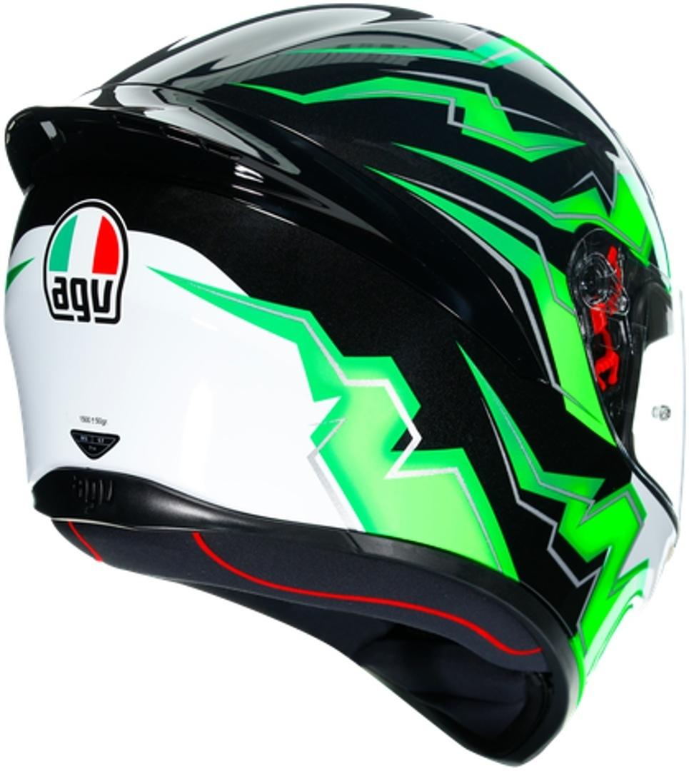 CASCO AGV K1 MULTI KRIPTON NEGRO CON VERDE - K1